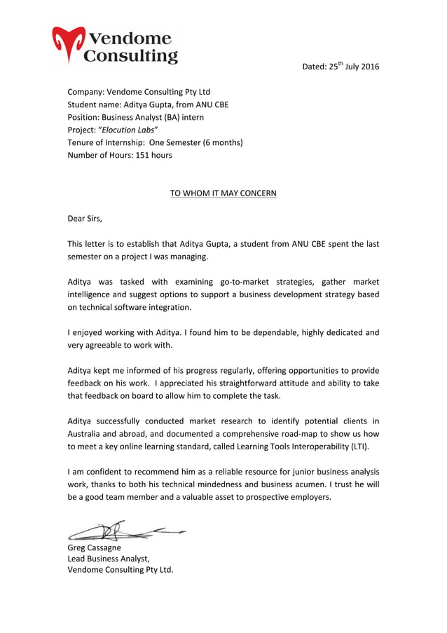 Aditya Gupta Reference Letter | PDF Aditya Gupta Reference Letter | PDF