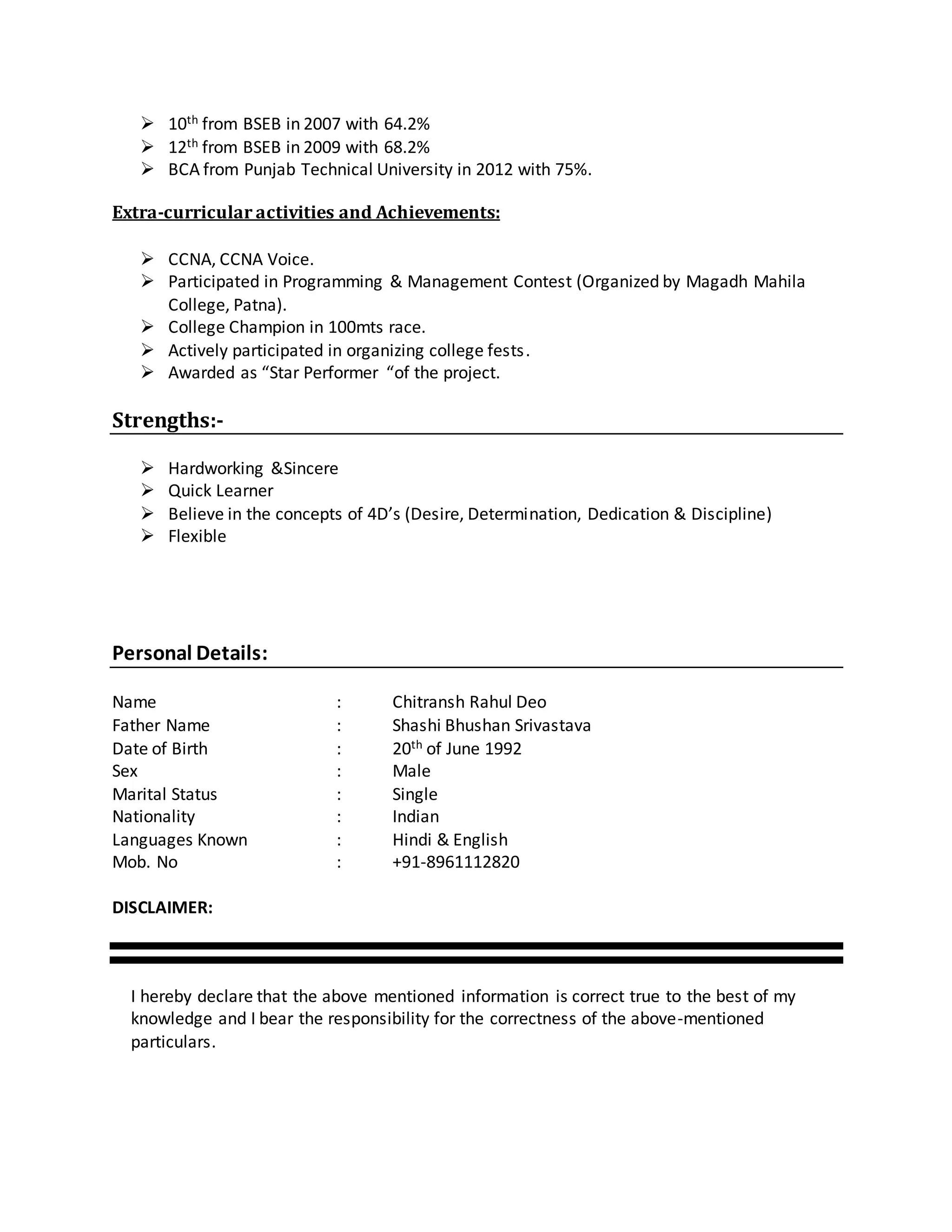 Chitransh_Resume | PDF