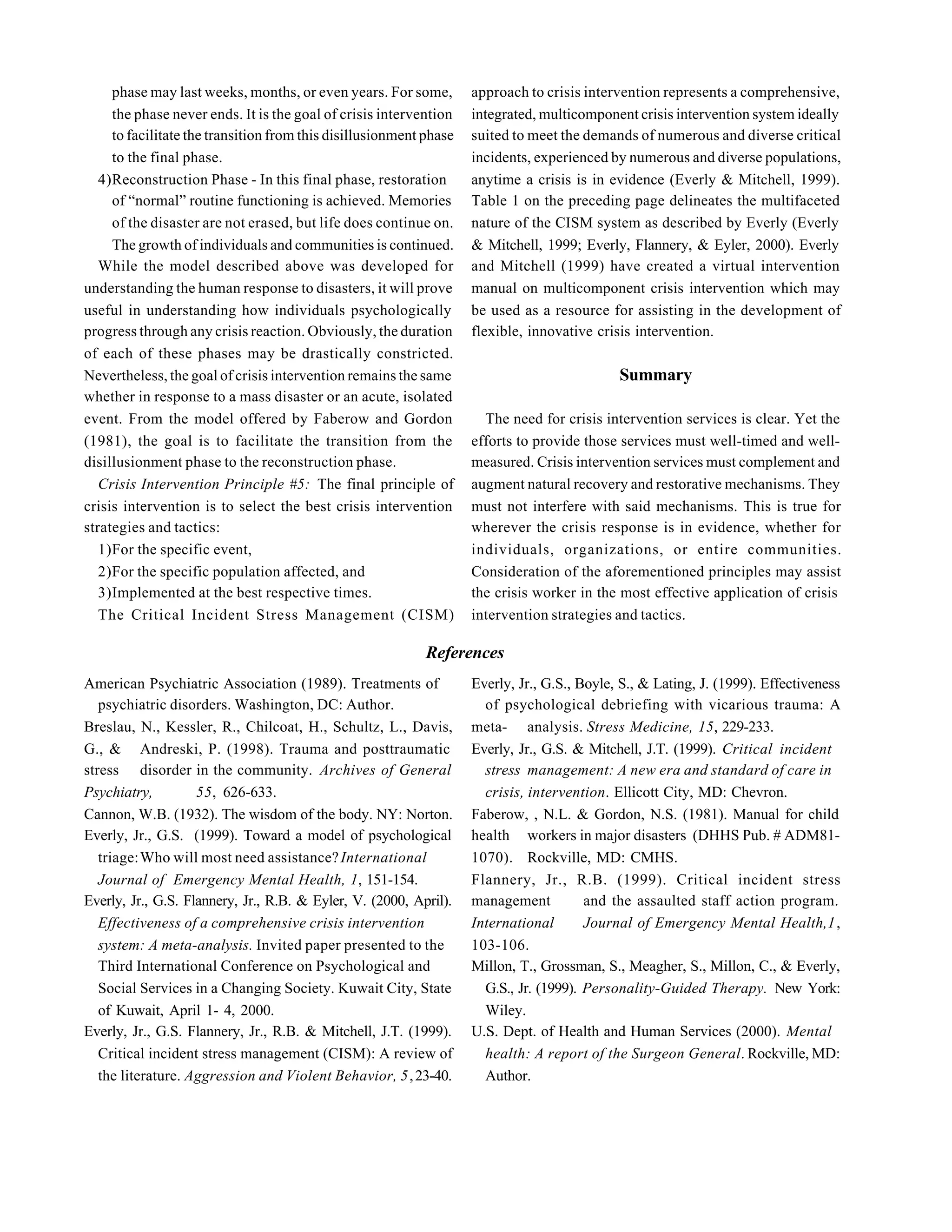 5 Principles of Crisis Intervnetion - Reducing the Risk of Premature ...