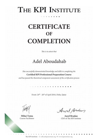 C-KPI_Completion-Aboudahab | PDF