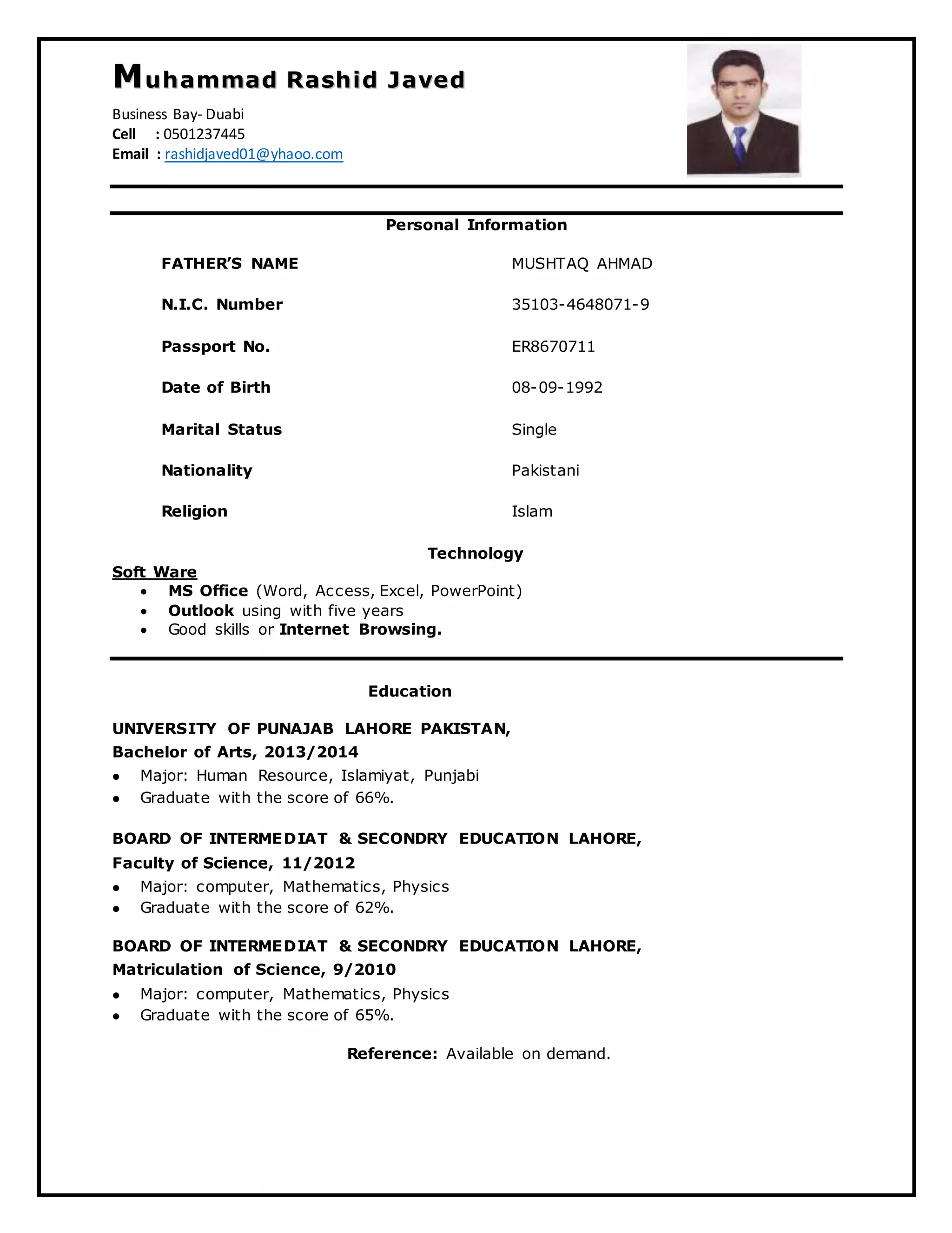 Muhammad Rashid Javed | DOCX