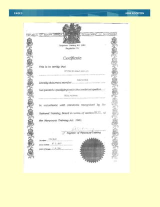 Henk Koortzen CV Updated | DOCX