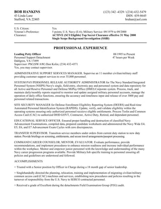 federal resume sample | PDF