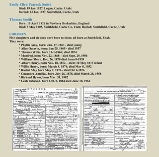 Emily Ellen Peacock & Thomas Smith | PDF