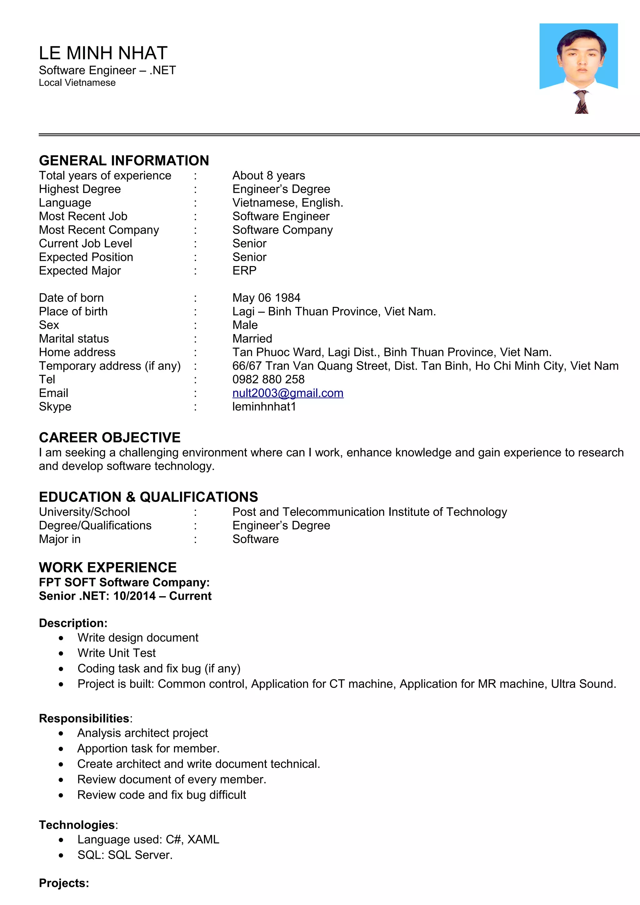 LE MINH NHAT_dotNET | DOC | Web Development | Internet