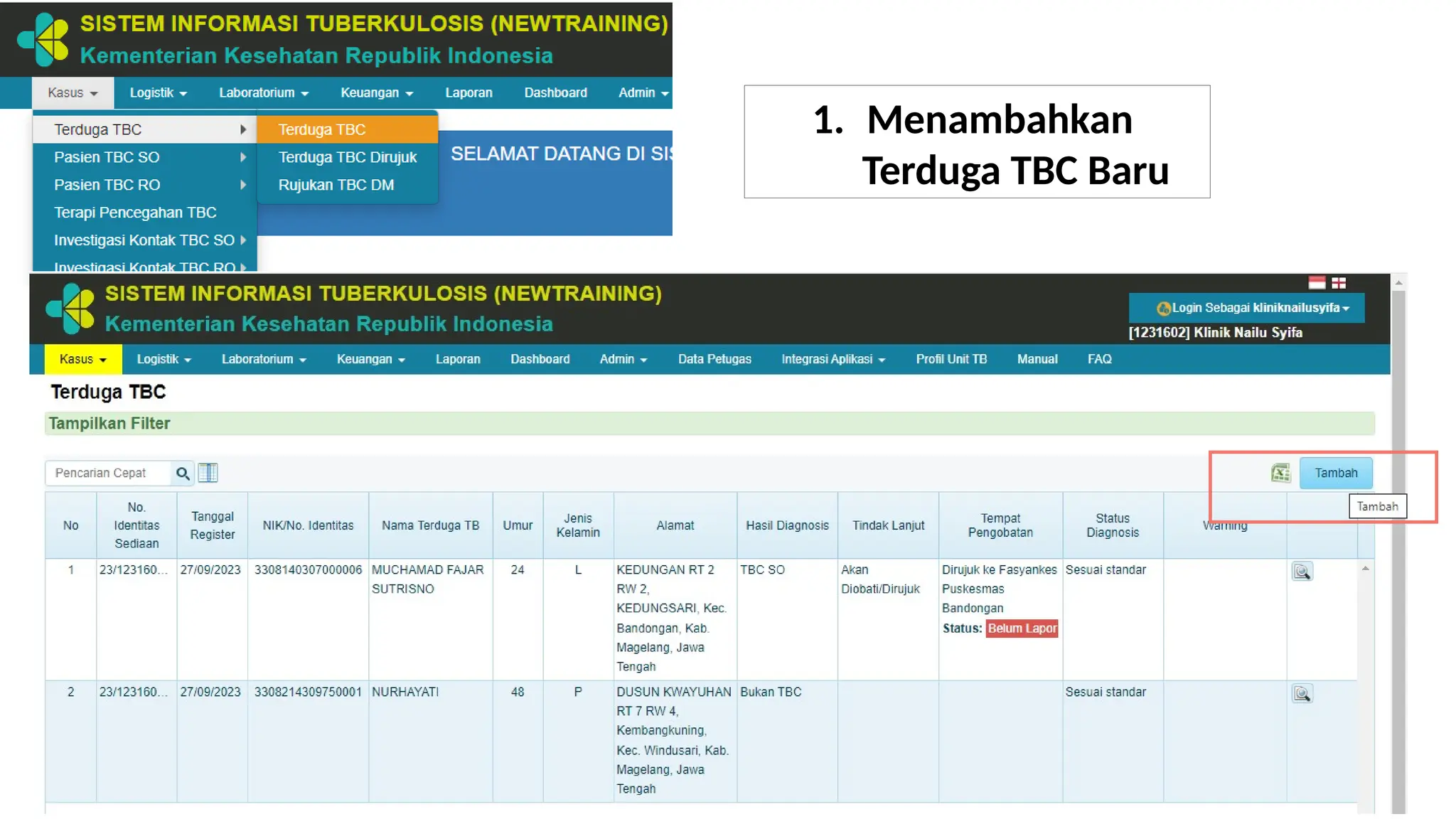 Pencatatan Pelaporan TBC di Aplikasi SITB | PPTX