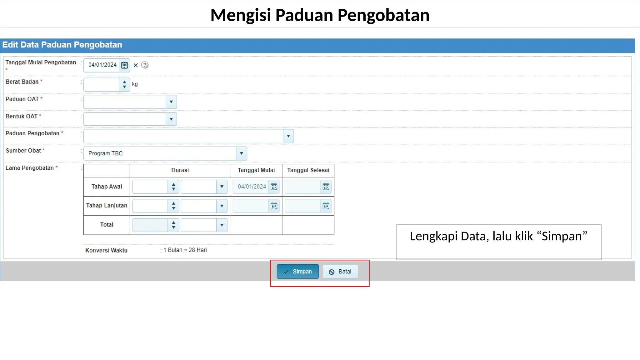 Pencatatan Pelaporan TBC di Aplikasi SITB | PPTX