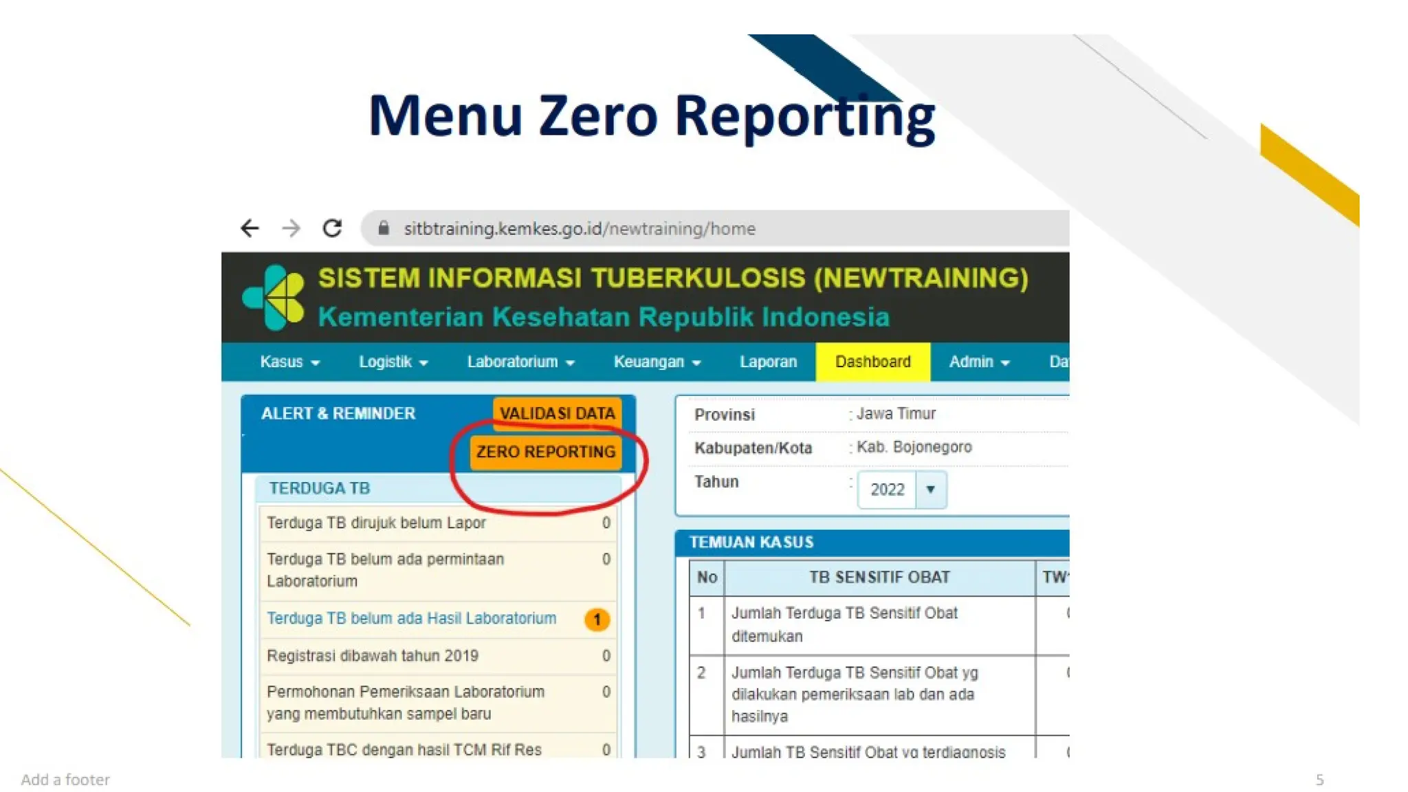 Pencatatan Pelaporan TBC di Aplikasi SITB | PPTX