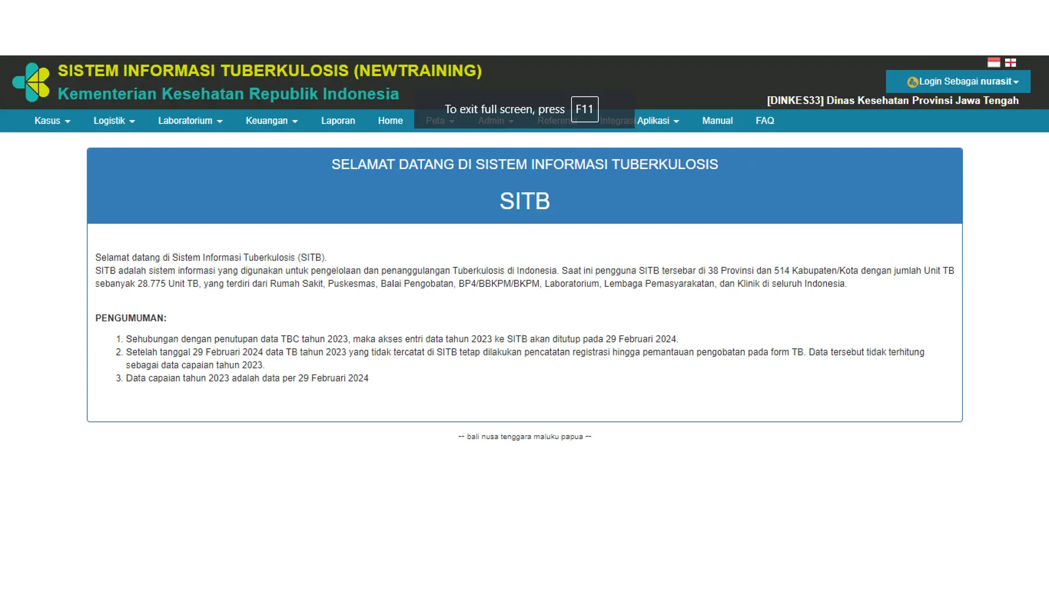 Pencatatan Pelaporan TBC di Aplikasi SITB | PPTX