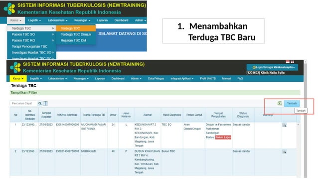 Pencatatan Pelaporan TBC di Aplikasi SITB | PPTX