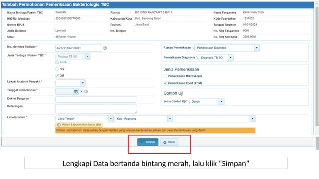 Pencatatan Pelaporan TBC di Aplikasi SITB | PPTX