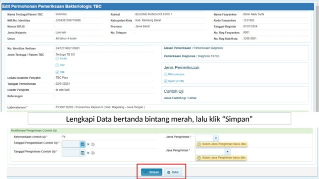 Pencatatan Pelaporan TBC di Aplikasi SITB | PPTX