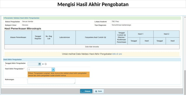 Pencatatan Pelaporan TBC di Aplikasi SITB | PPTX