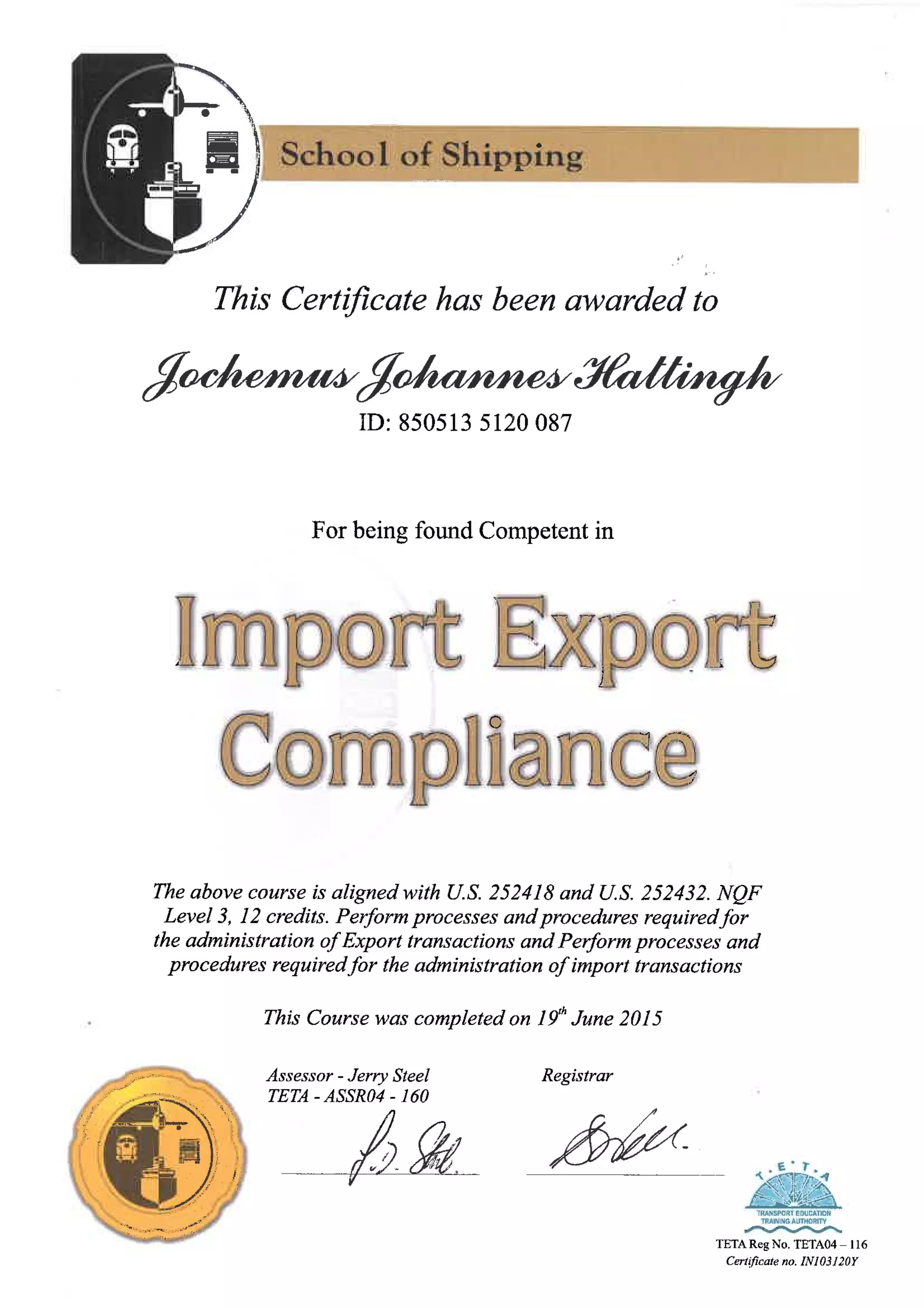 Import & Export Compliance | PDF