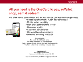 ONECARD TRIFOLD VERSION Aug 26 2015 1 | PPT
