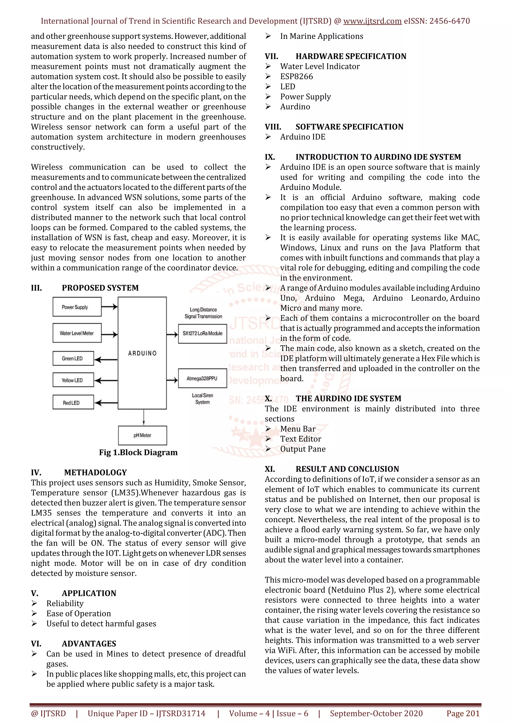 IoT Based Water Level Meter for Alerting Population about Floods | PDF