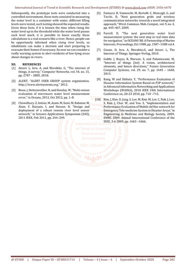 Iot Based Water Level Meter For Alerting Population About Floods Pdf