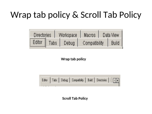 JTABBED PANE is a swing concept used to have tabs | PPT