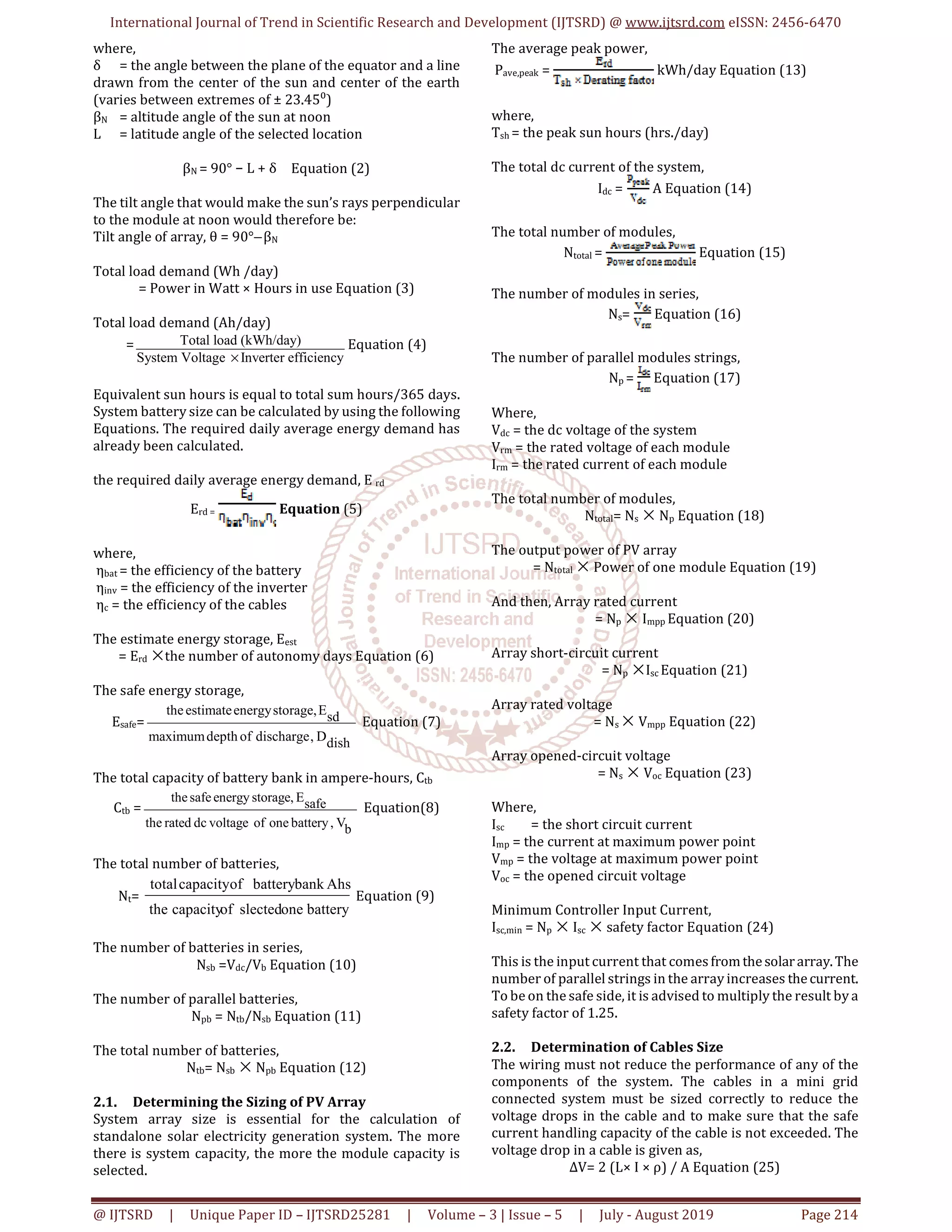 Load Estimating and Calculating the Components of Solar System | PDF