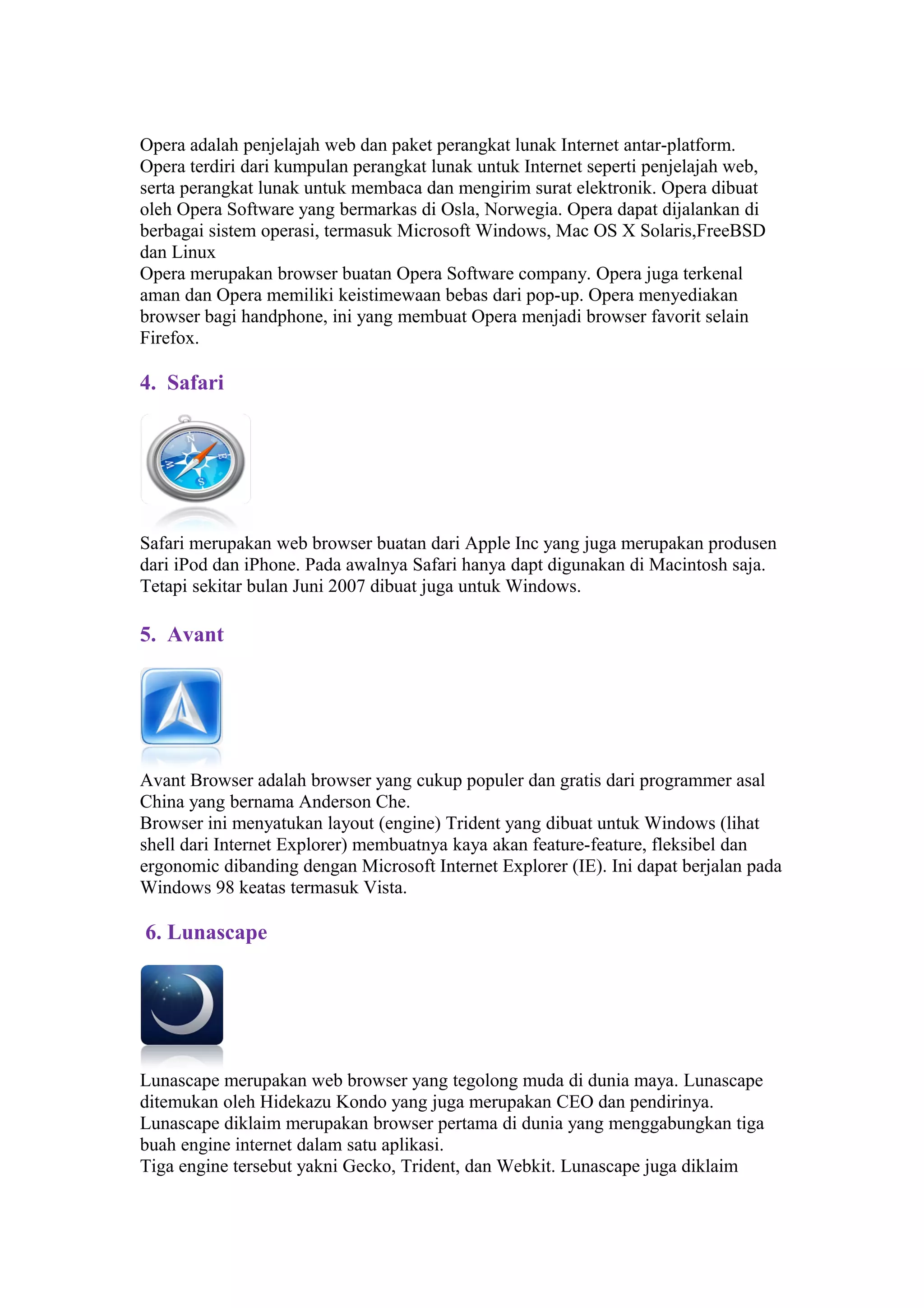 macam-macam web browser internet | DOC