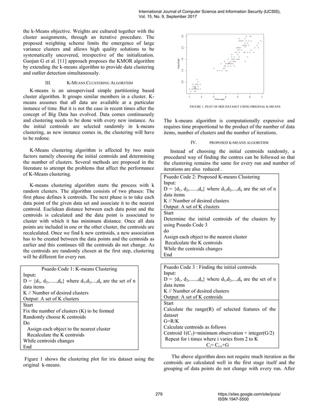 Premeditated Initial Points for K-Means Clustering | PDF