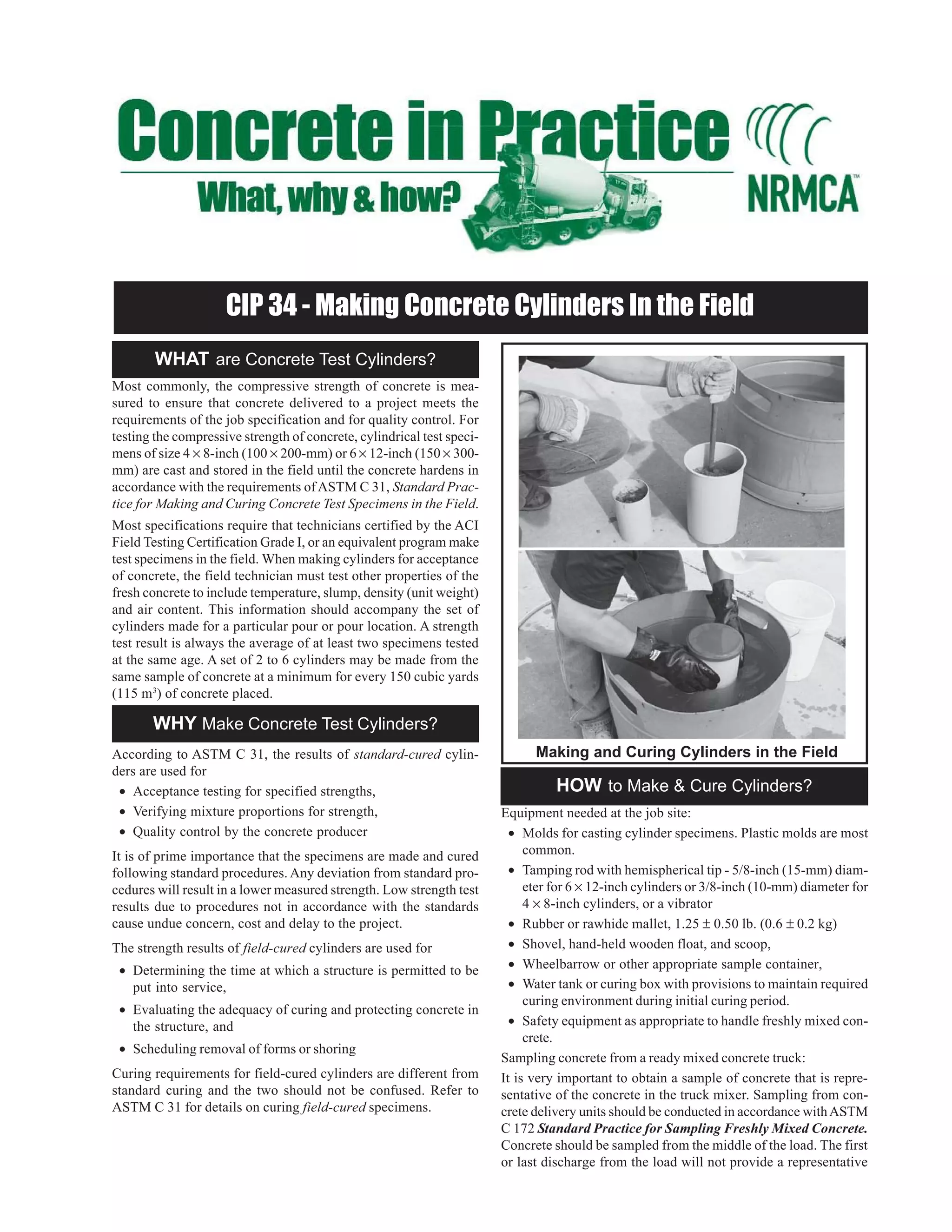 34p making concrete test in field | PDF
