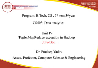 34 Ppt on MapReduce execution.ppfor entx | PPT