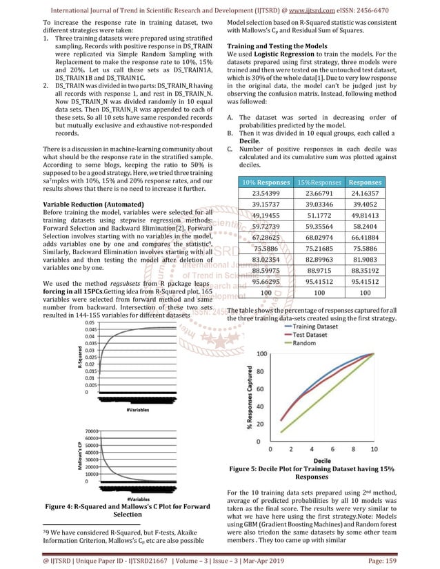 Preprocessing of Low Response Data for Predictive Modeling | PDF