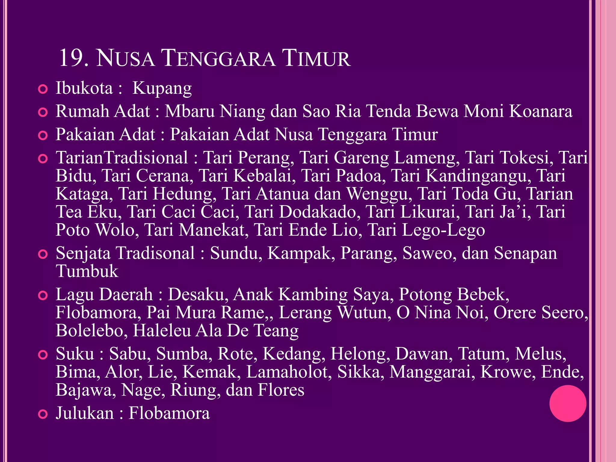 34 provinsi di indonesia | PPTX