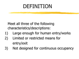 Rescue in Confined Space activity training jregarding the workplace ...