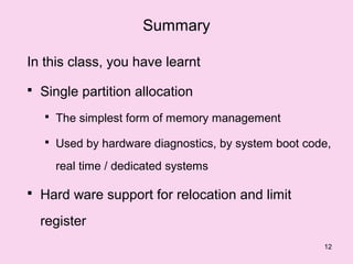 34 single partition allocation | PPT