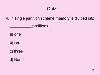 34 single partition allocation | PPT