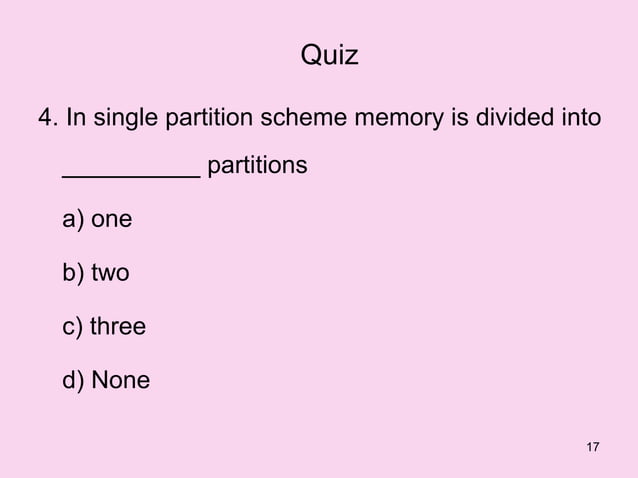 34 single partition allocation | PPT