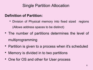 34 single partition allocation | PPT