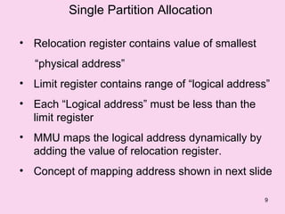 34 single partition allocation | PPT