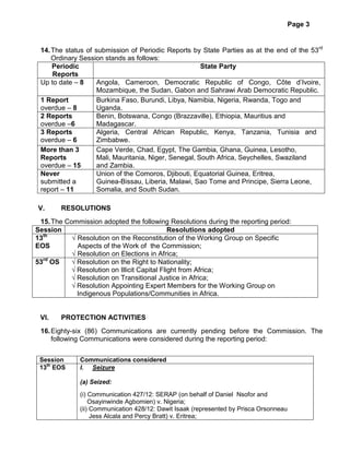 34th Activity Report of the African Commission on Human and Peoples ...
