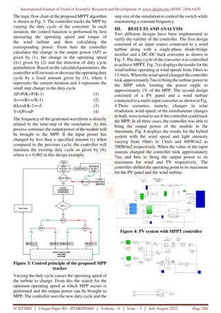 To Study, Analysis and Implementation of Maximum Power Point Tracking using Conventional P and O ...