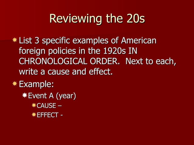 US Foreign Policy 1920 - 1941 | PPT