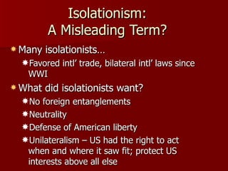 US Foreign Policy 1920 - 1941 | PPT