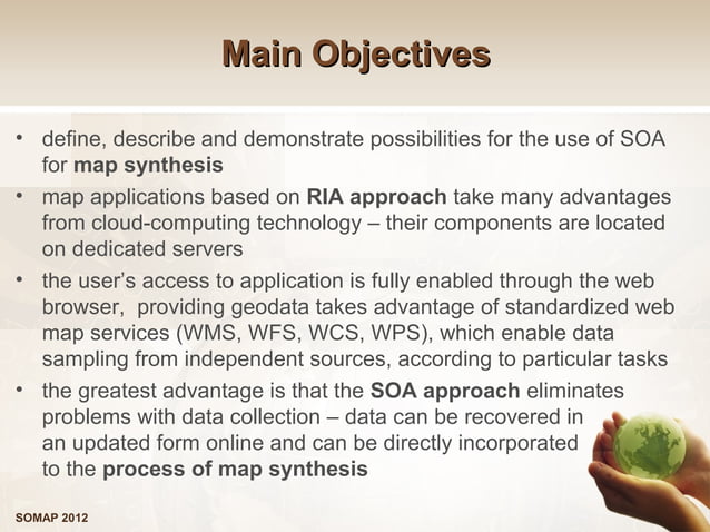 Service-Oriented Architecture as a Tool for Map Synthesis | PPT