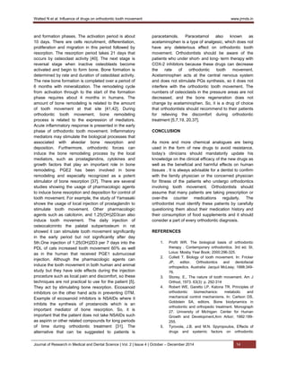 Influence of drugs on orthodontic tooth movement | PDF | Dental Health ...