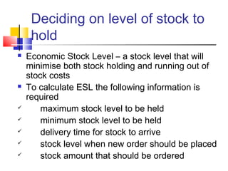 35. Stock Control - Part 1 | PPT