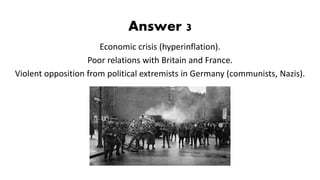 REVISION IGCSE CAMBRIDGE HISTORY: WEIMAR REPUBLIC | PPT