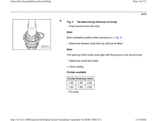 35 1 input shaft assembly | PDF