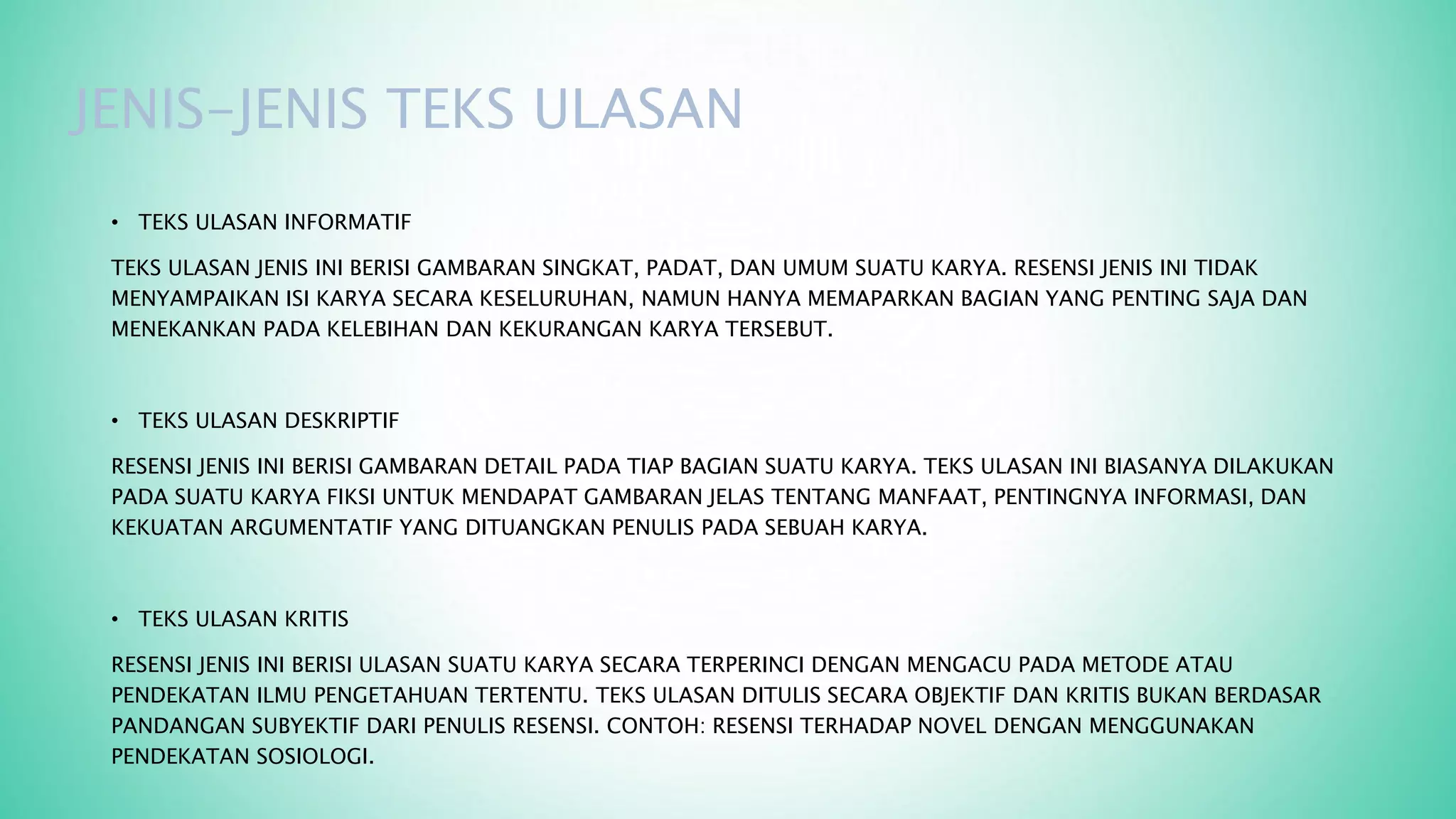 35. teks ulasan | PPT