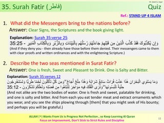 Al Quran (Chapter 35): Surah Fatir [The Originator], Al Malaika [The ...
