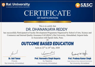 35.fdp on outcome based education certificate(1897) | PDF