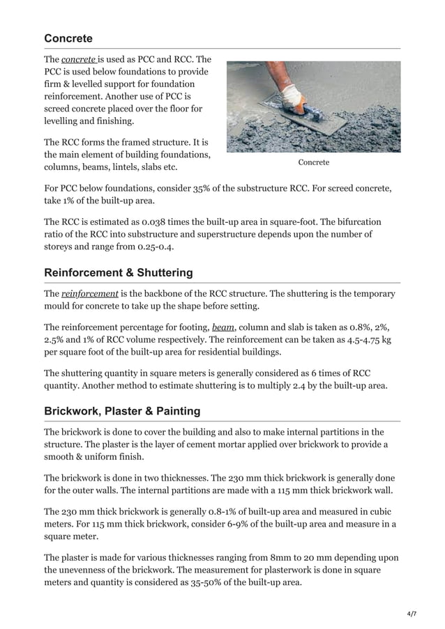 Residential Building Preliminary Cost Estimate- Excel Template | PDF ...