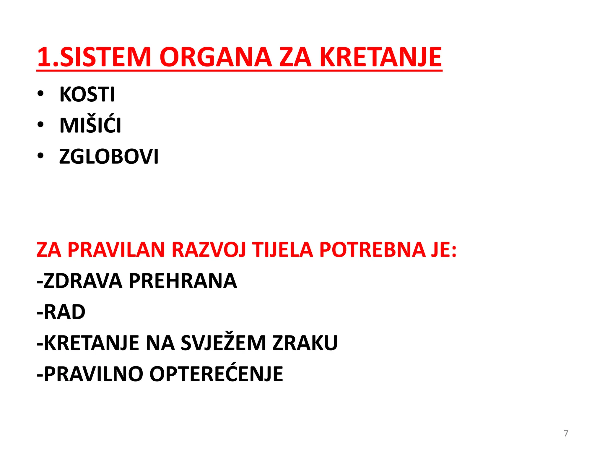 UVOD SISTEM ORGANA kod covjeka obuhvata | PPT