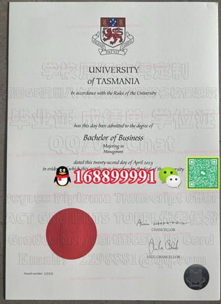 University of Tasmania degree offer diploma Transcript | PDF